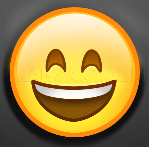 How To Draw Happy Emoji By Dawn Dragoart