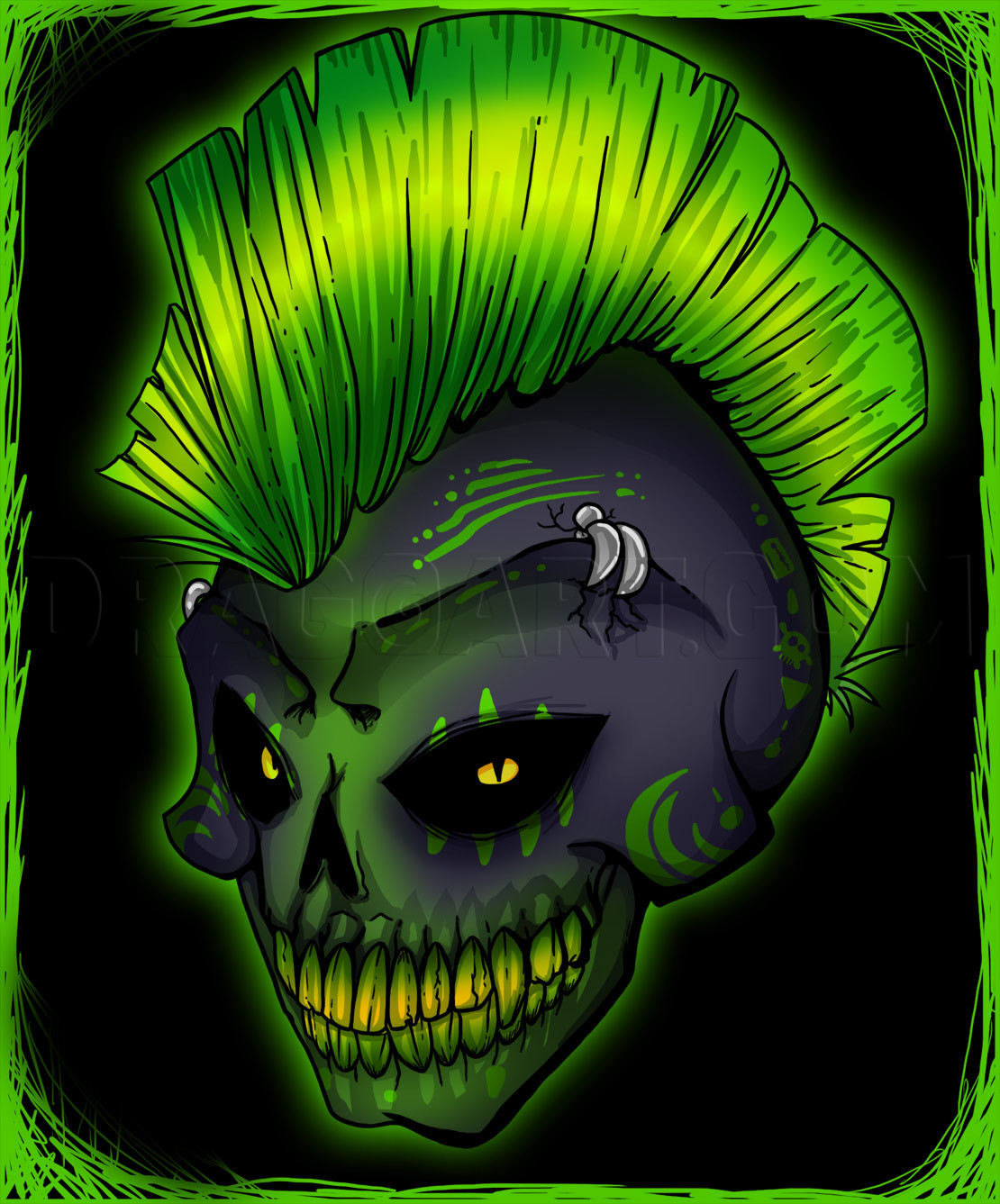 How To Draw A Skull Step By Step Drawing Guide By Dawn DragoArt How To Draw A Skull Step By Step Drawing Guide By Dawn DragoArt