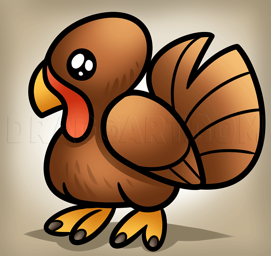 How To Draw A Simple Turkey Step By Step Drawing Guide By Dawn 
