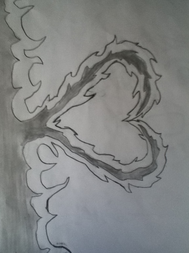 Fire Heart Drawing by AndyRadke6 - DragoArt