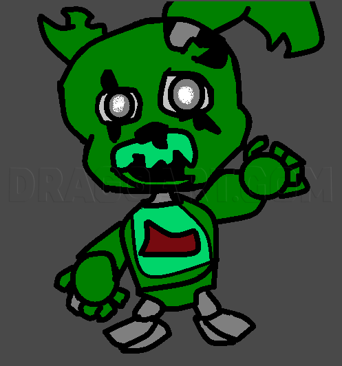 How To Draw Chibi Springtrap, Step by Step, Drawing Guide, by ...