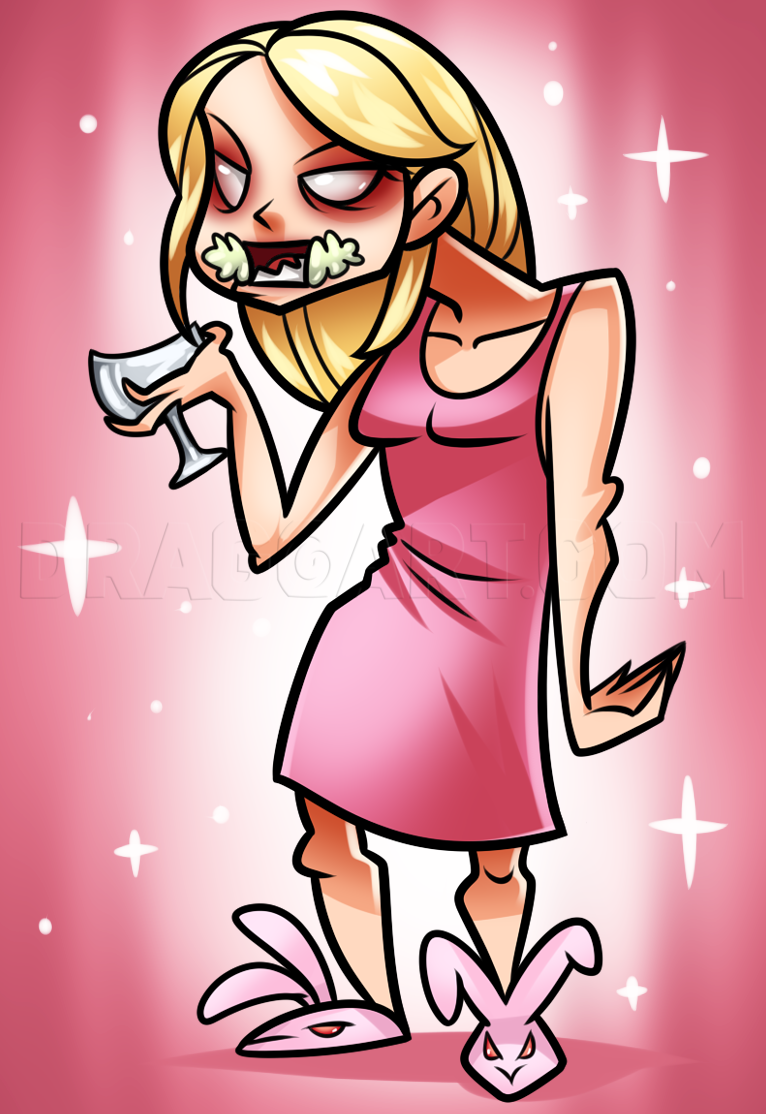 Cartoon Zombie Drawing By Dawn Dragoart