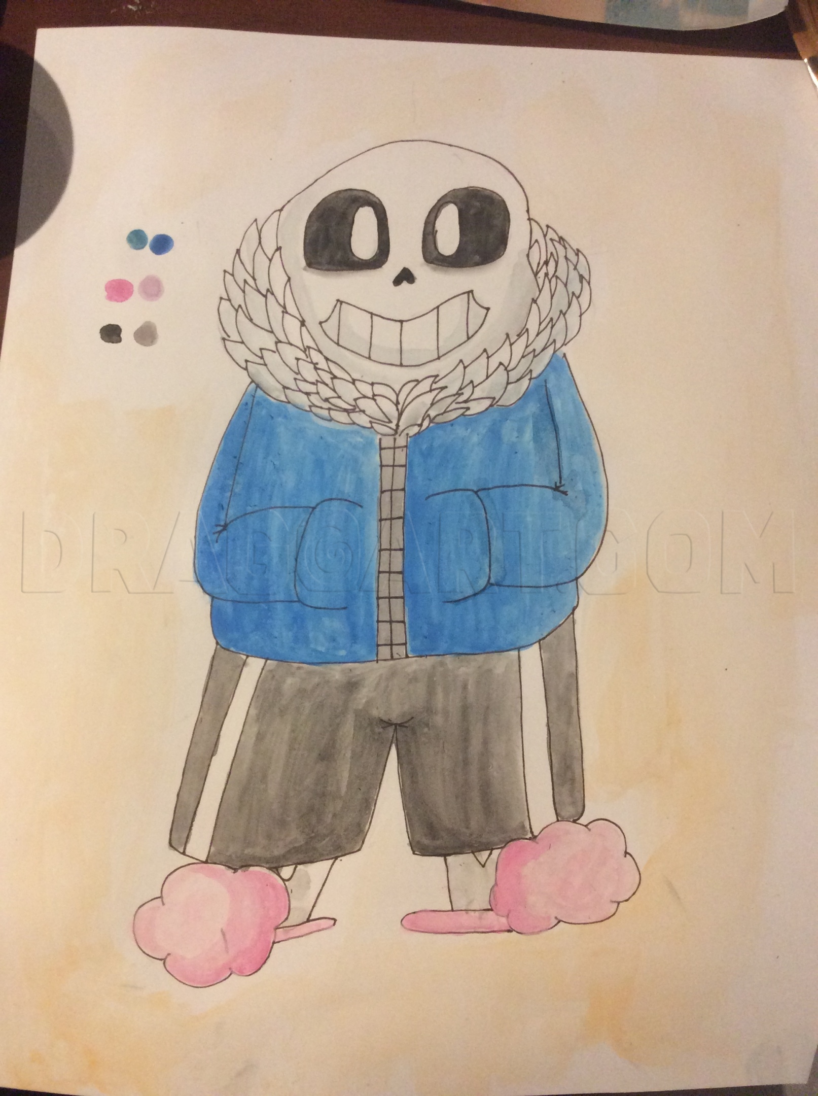 How To Draw Sans The Skeleton Tutorial, Step by Step, Drawing Guide, by ...