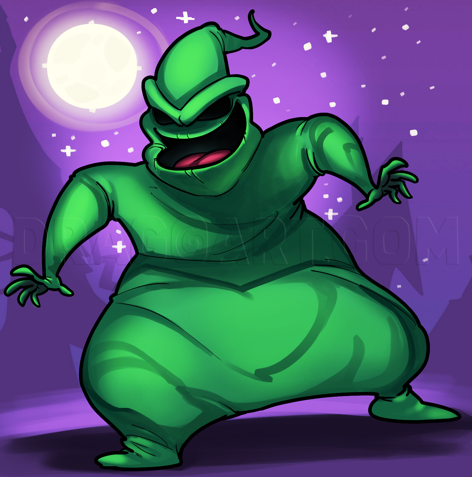  How To Draw Oogie Boogie Easy Step By Step Drawing Guide By Dawn 
