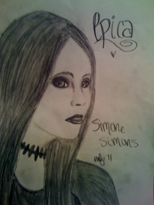 Simone Simons Drawing by XxemaxX - DragoArt