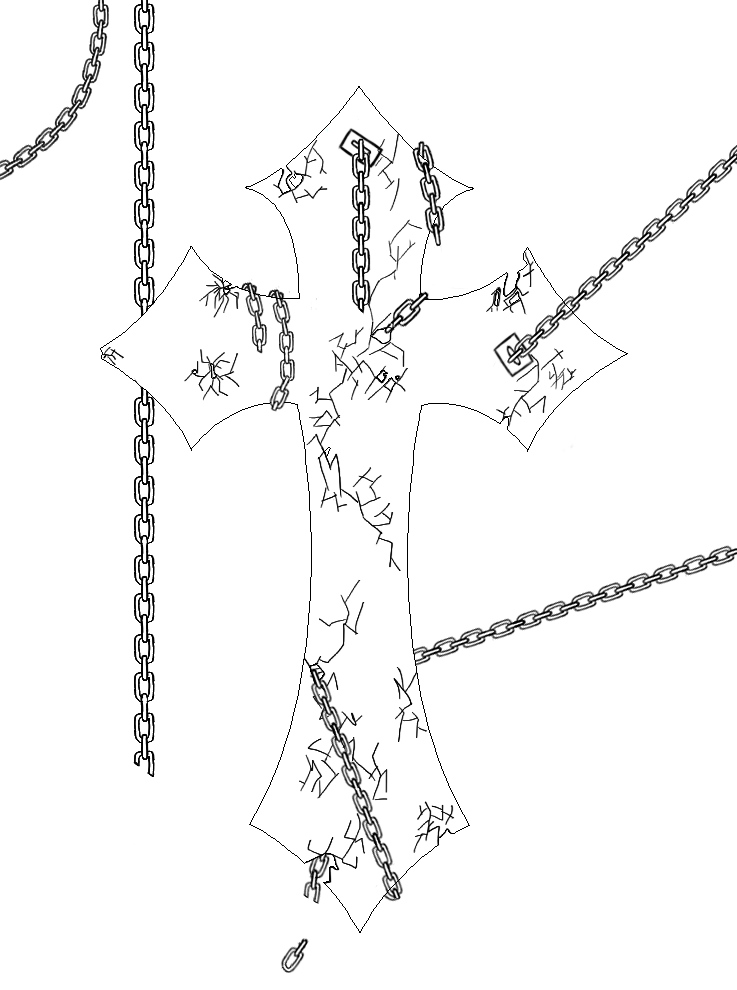 Cross And Chains Drawing by J_Mac09 - DragoArt