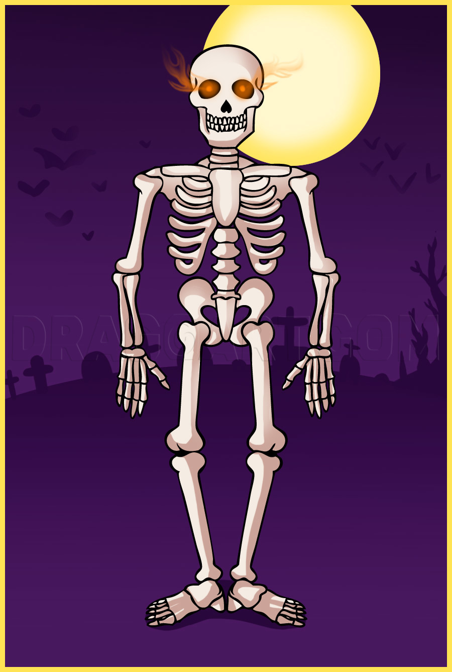 How To Draw A Skeleton Step By Step Drawing Guide By Dawn DragoArt