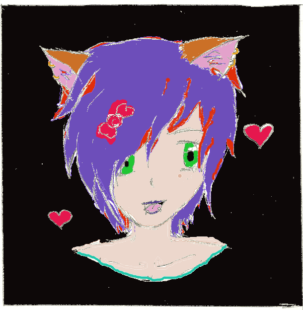 Anime Neko Girl Drawing by ninjagirl - DragoArt