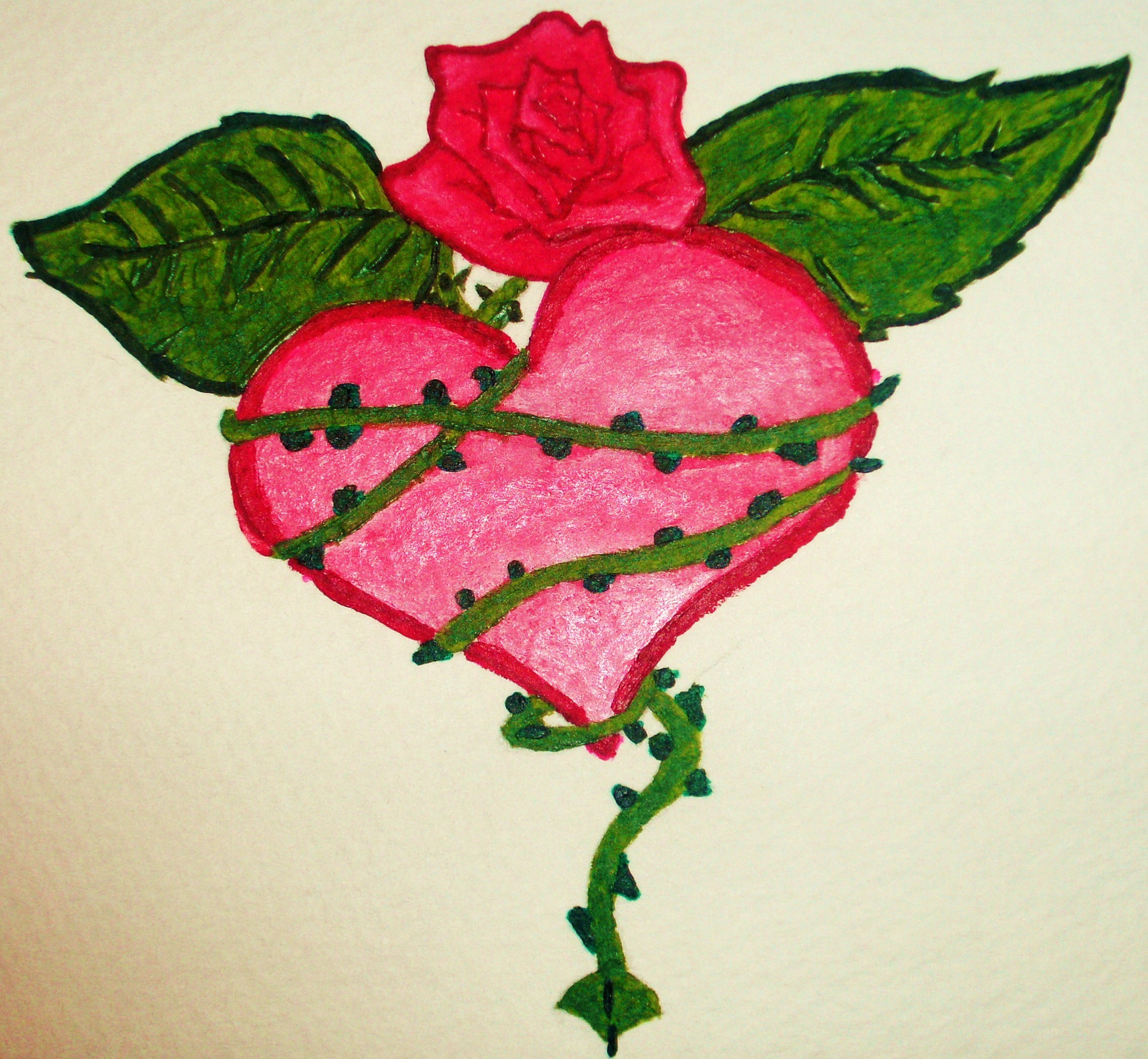 A Thorned Heart Drawing by AnnaR - DragoArt