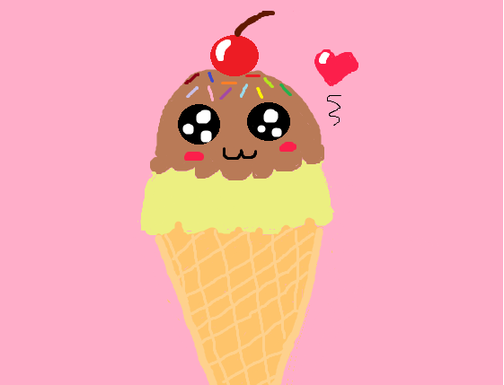 Chibi Ice Cream Drawing by Bekapekz - DragoArt