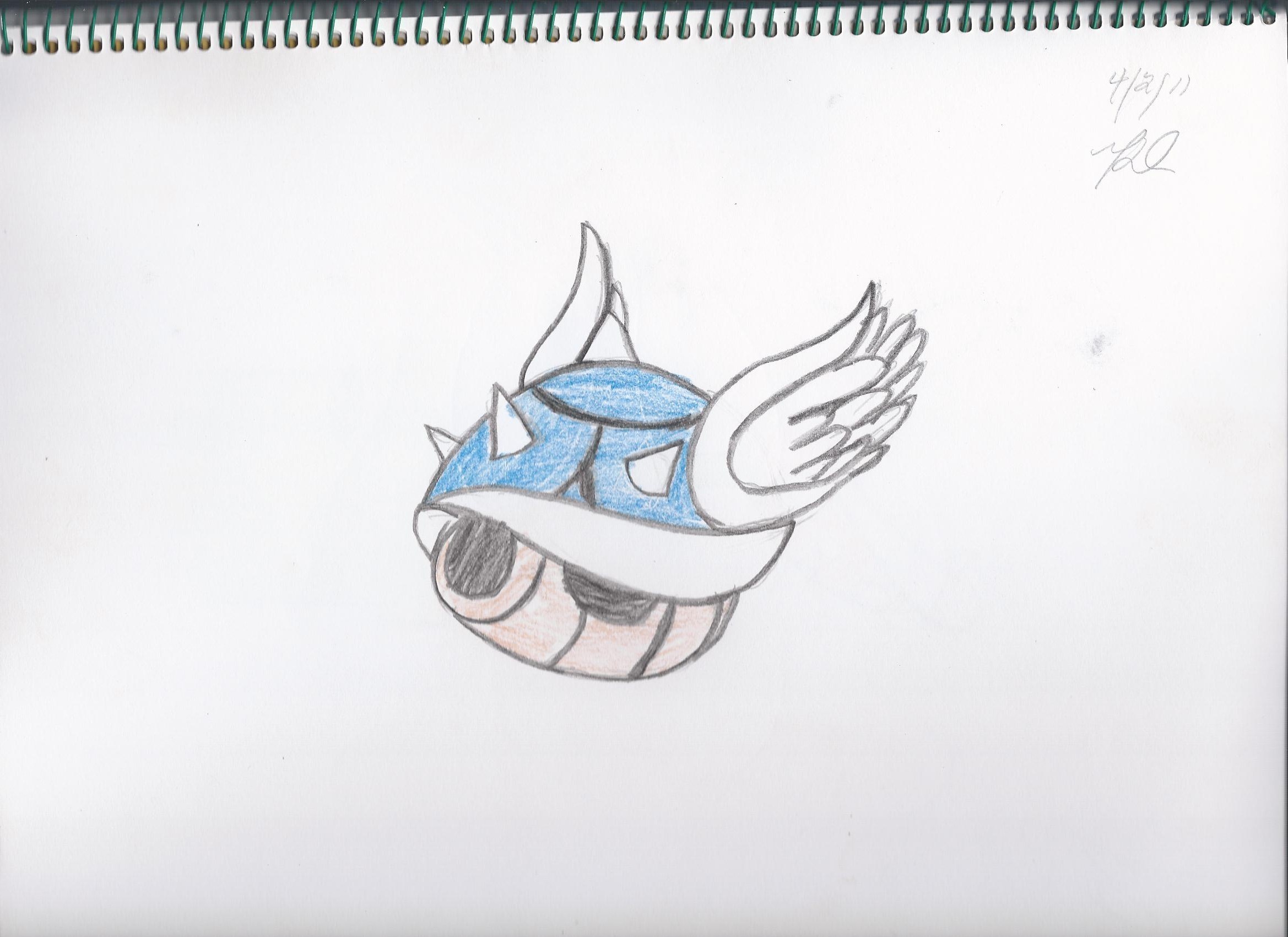 Mario Shell Drawing by home369 - DragoArt