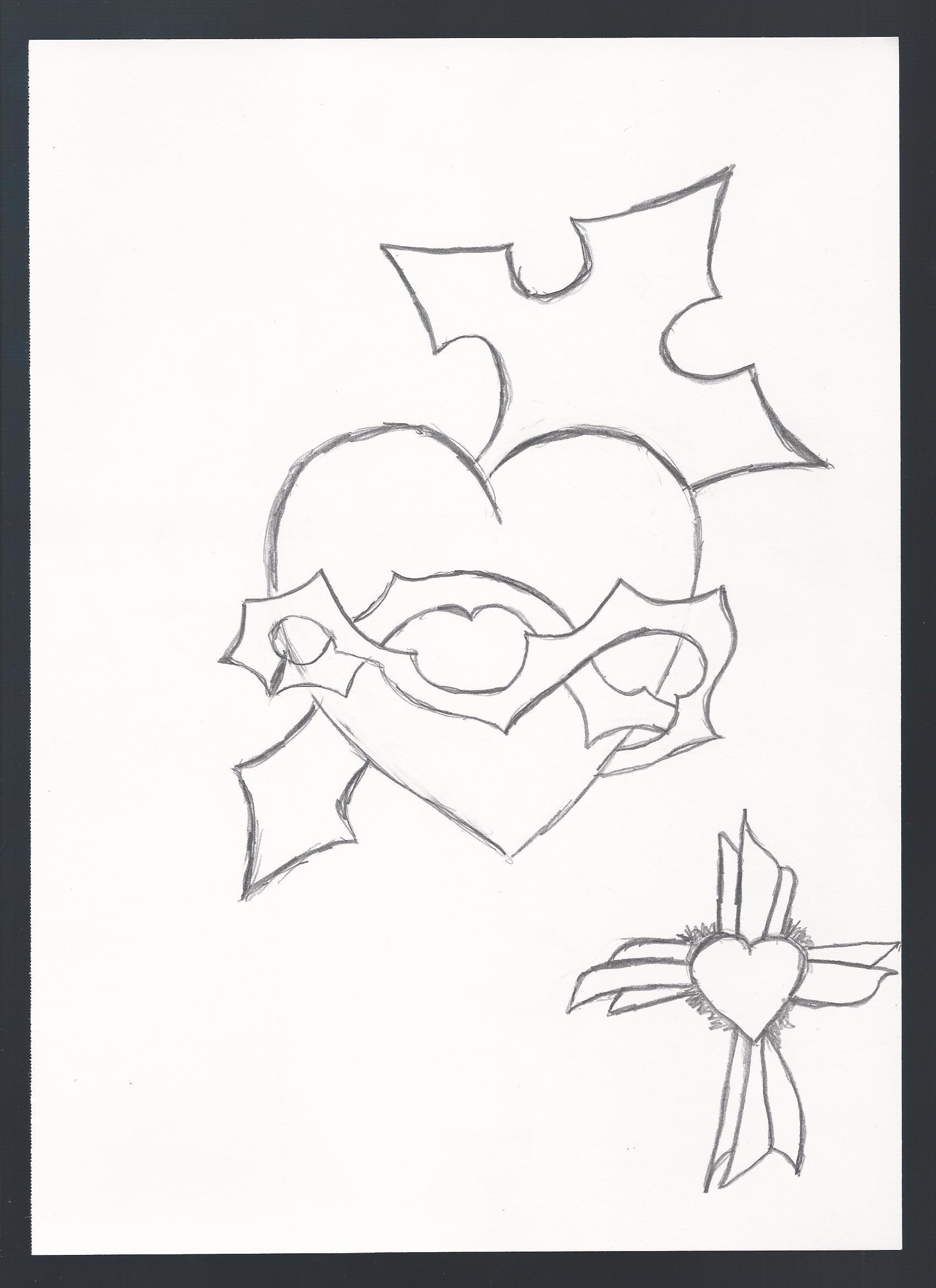 Heart And Cross Drawing by home369 - DragoArt