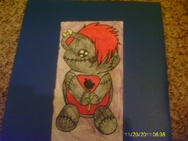 Emo Teddy Bear Drawing by reddrragon - DragoArt