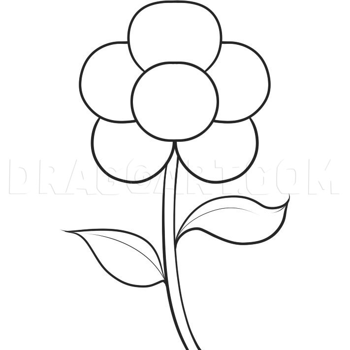 How To Draw An Easy Flower By Dawn Dragoart
