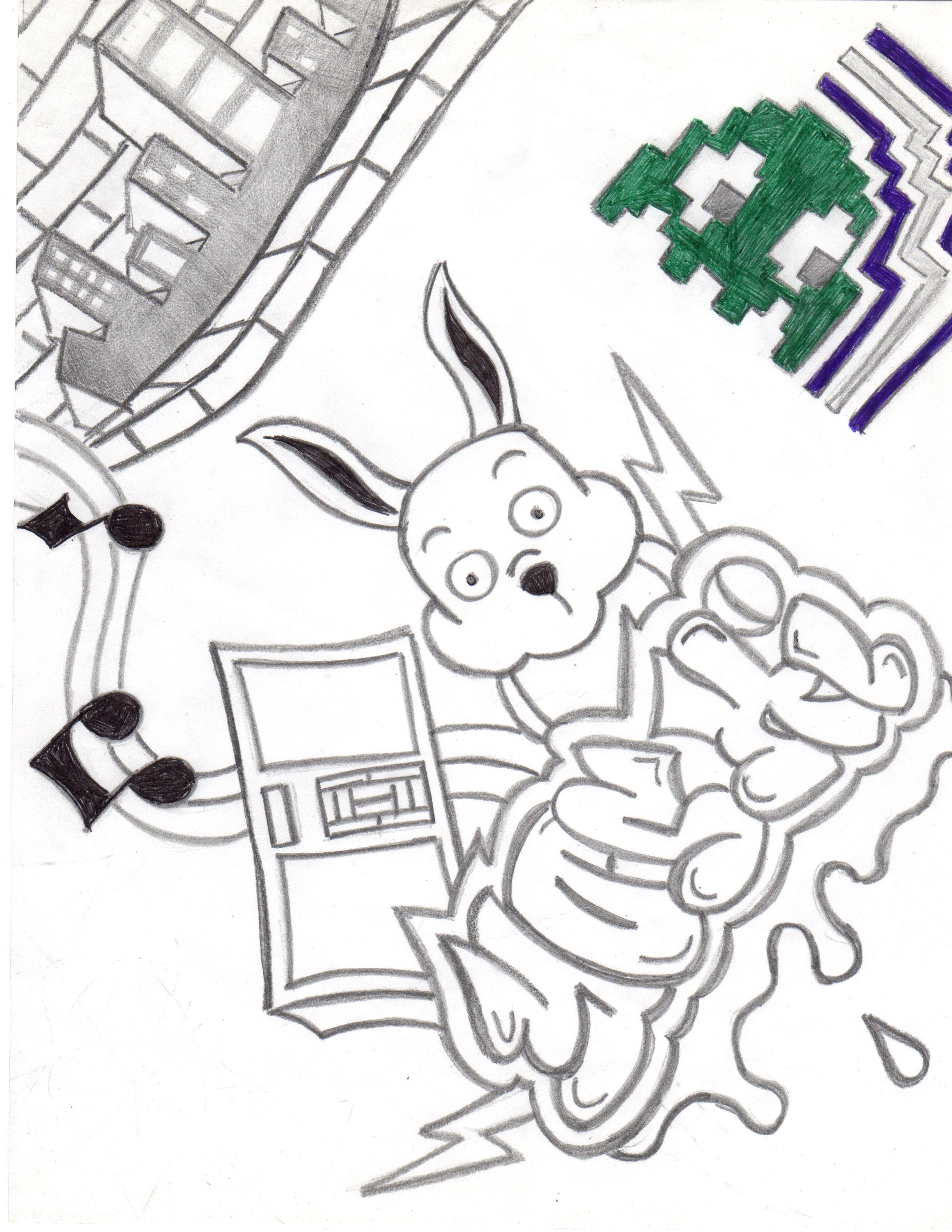 Yoshi Bunny Drawing by KingYoshi713 - DragoArt