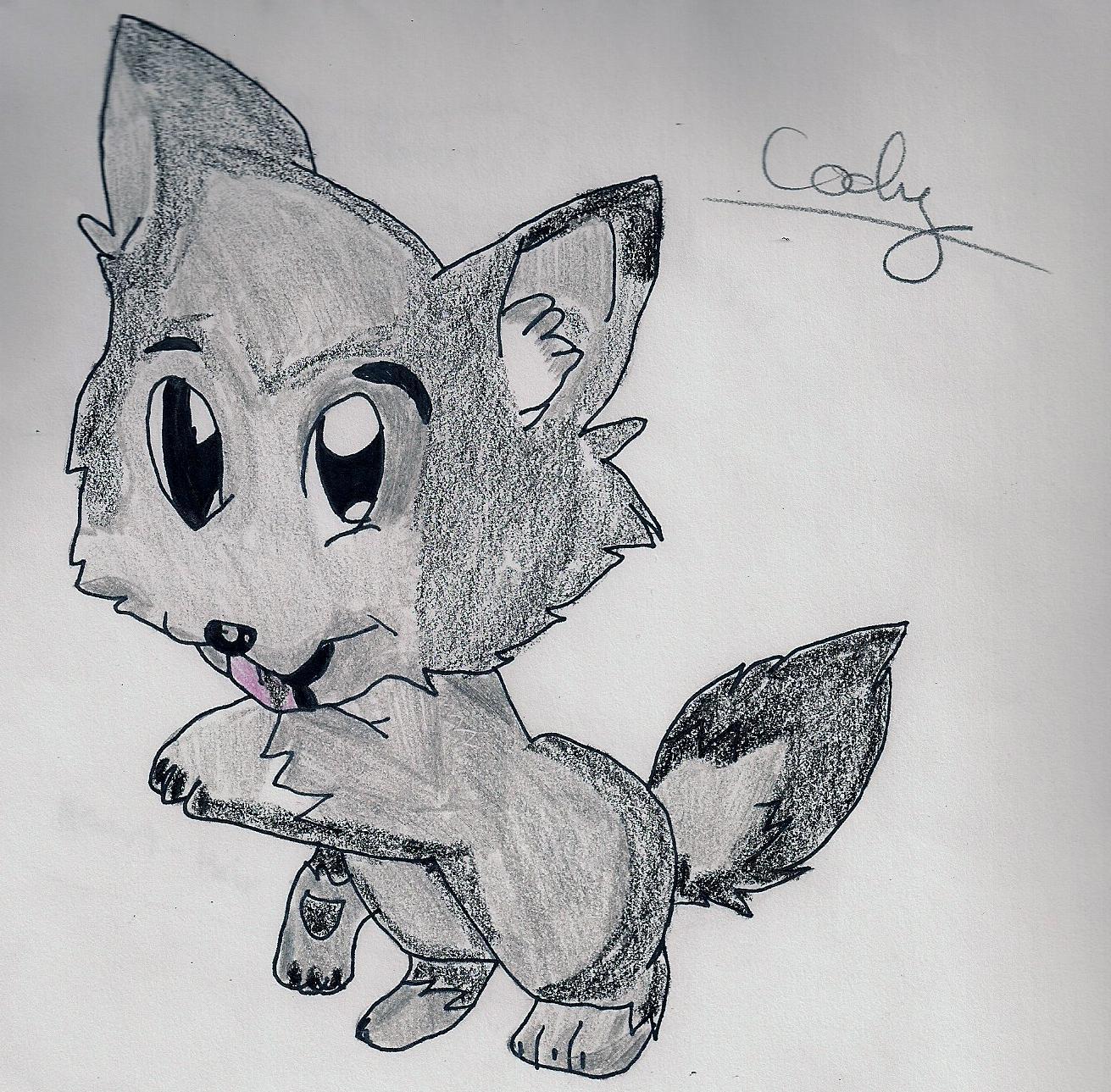 Cody The Chibi Wolf Drawing by eleventh_doc_who_fan16 - DragoArt