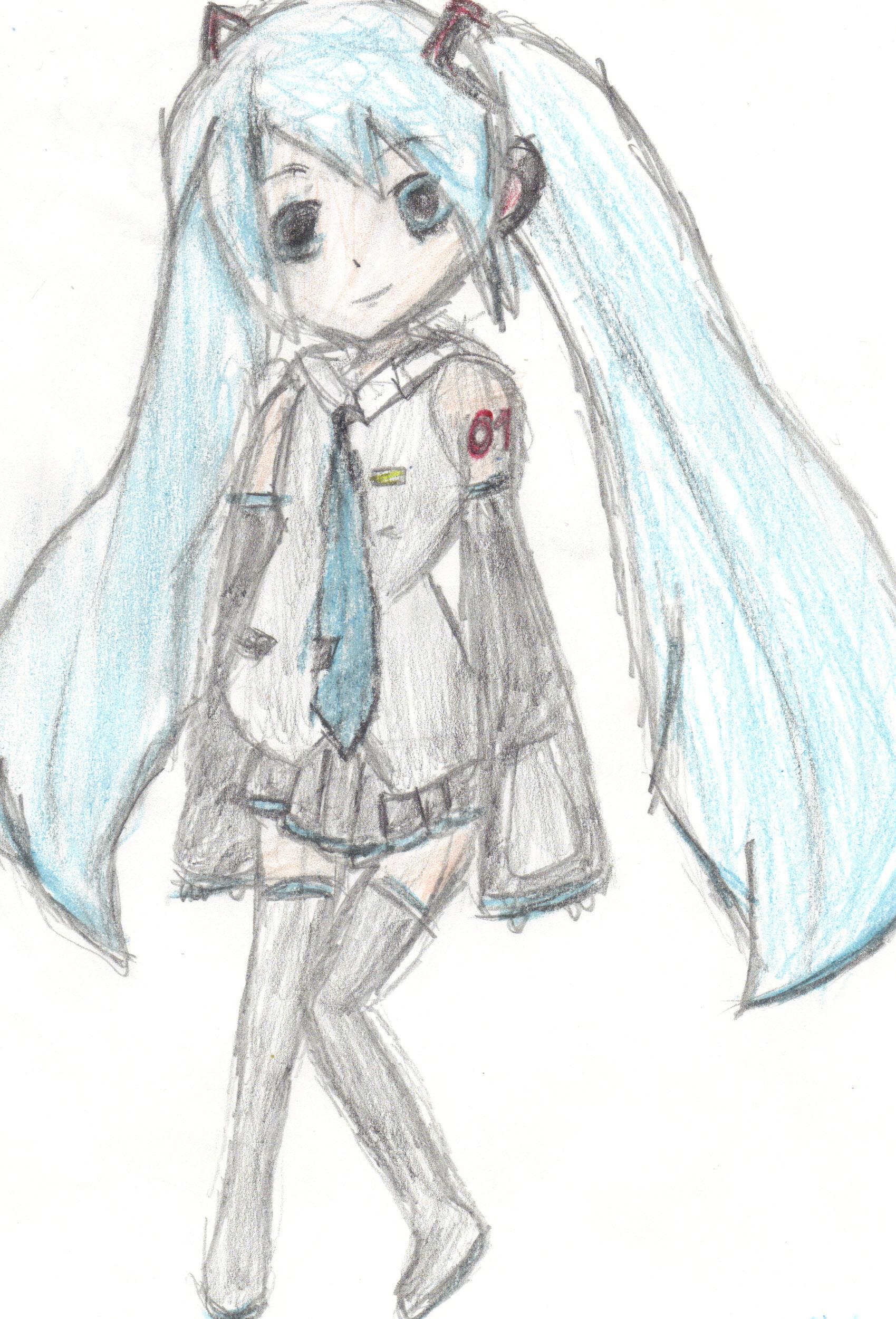 Hatsune Miku Drawing by lugiaskr - DragoArt