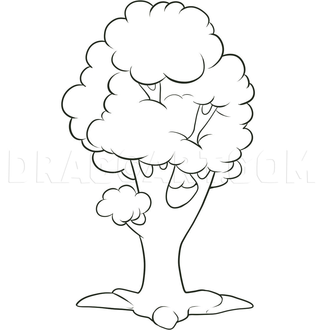 How To Draw An Easy Tree Step By Step Drawing Guide By Dawn DragoArt