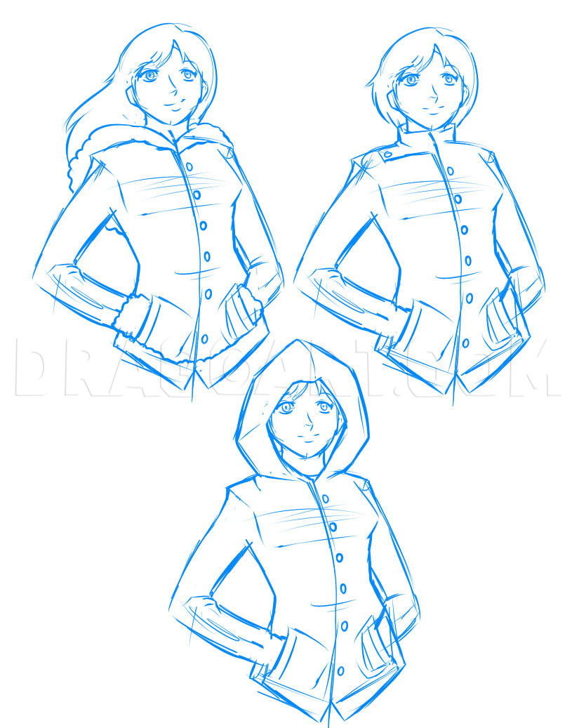 How To Draw A Coat Step By Step Drawing Guide By Dawn DragoArt