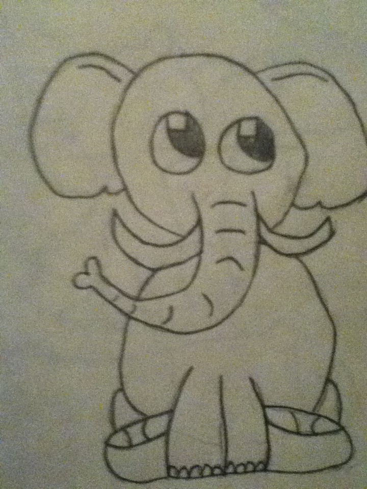 Chibi Baby Elephant Drawing by XxJadedAngelxX - DragoArt