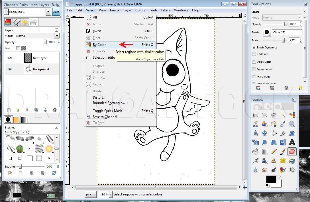 How To Color In Gimp Step By Step Drawing Guide By Kilian DragoArt