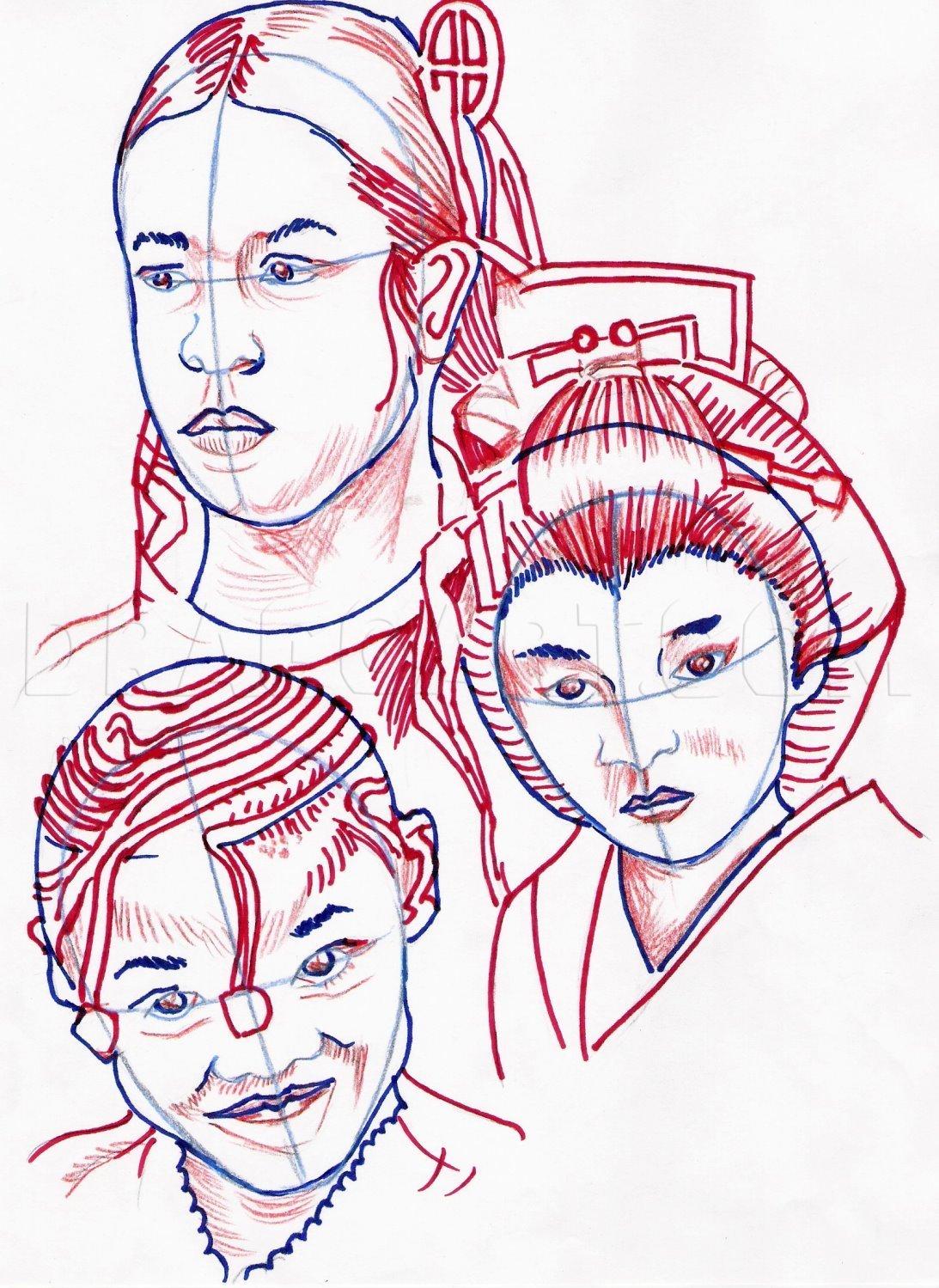 How To Sketch A Face Step By Step Drawing Guide By Catlucker DragoArt
