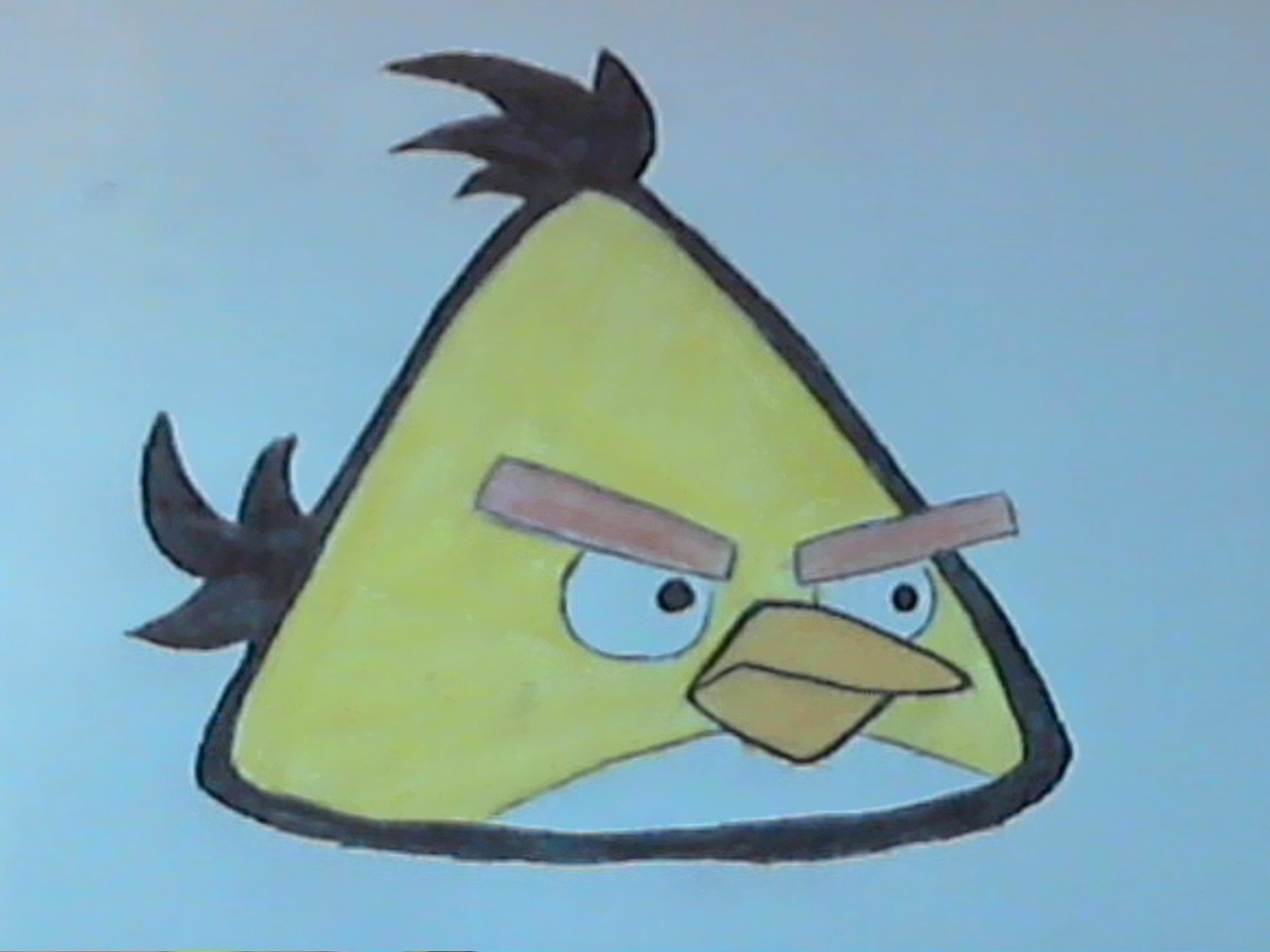 Yellow Angry Bird Drawing by pielover628 - DragoArt