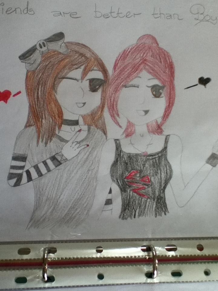 Anime Friends Drawing by Silent_Art - DragoArt