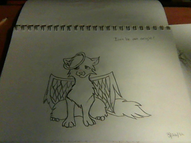 Angel Wolf Drawing by bananapower768 - DragoArt