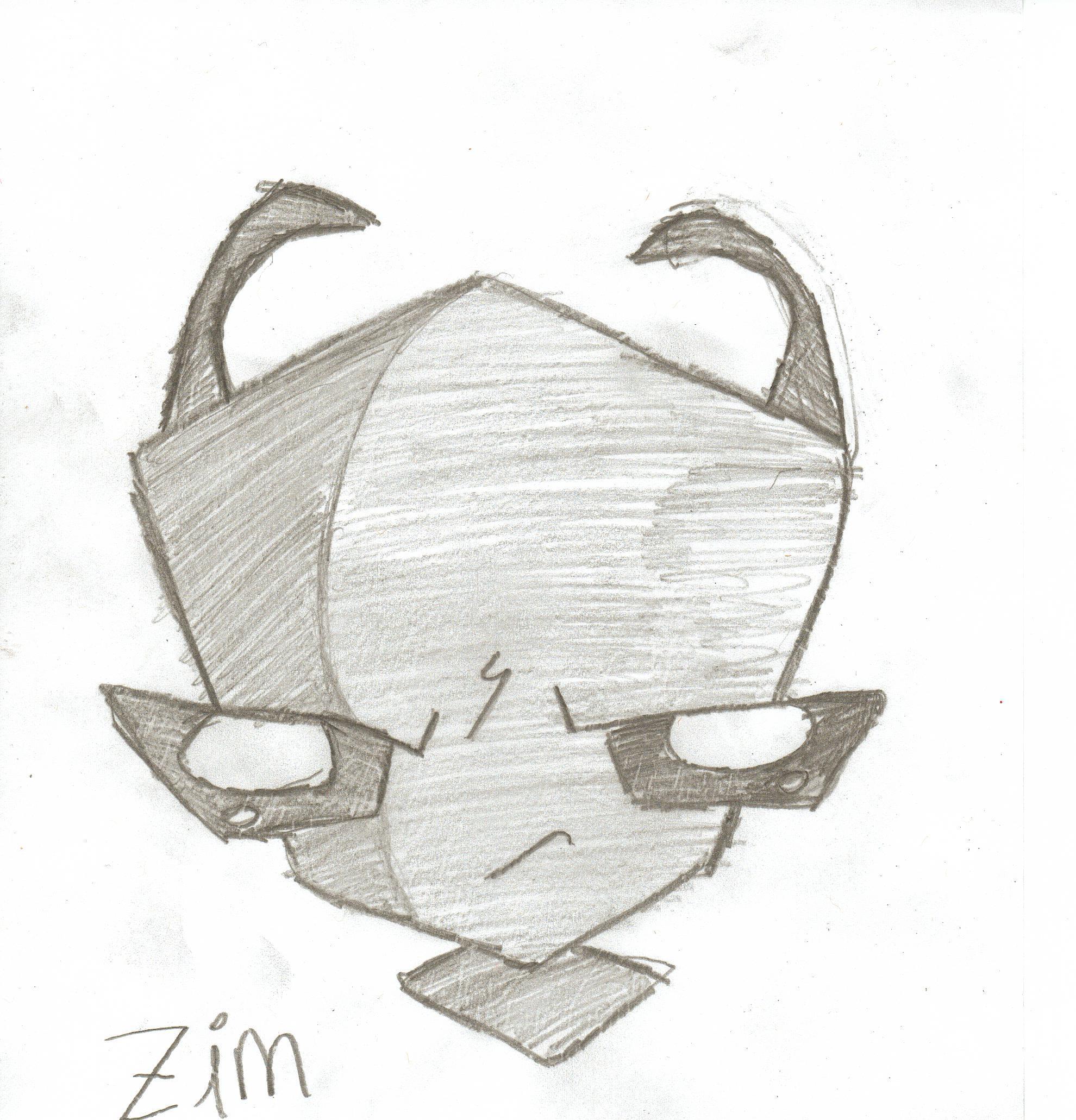 Zim Irken Drawing by Nidoqueen - DragoArt