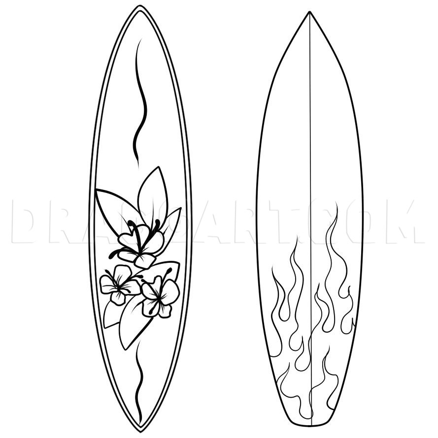 How To Draw A Surfboard Draw Surfboards Drawing Step By Step By How To Draw A Surfboard Draw Surfboards Drawing Step By Step By