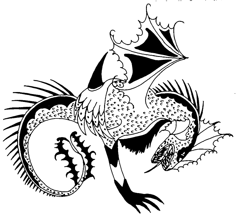 Bas Relief Dragon Drawing by Cmilodonka - DragoArt