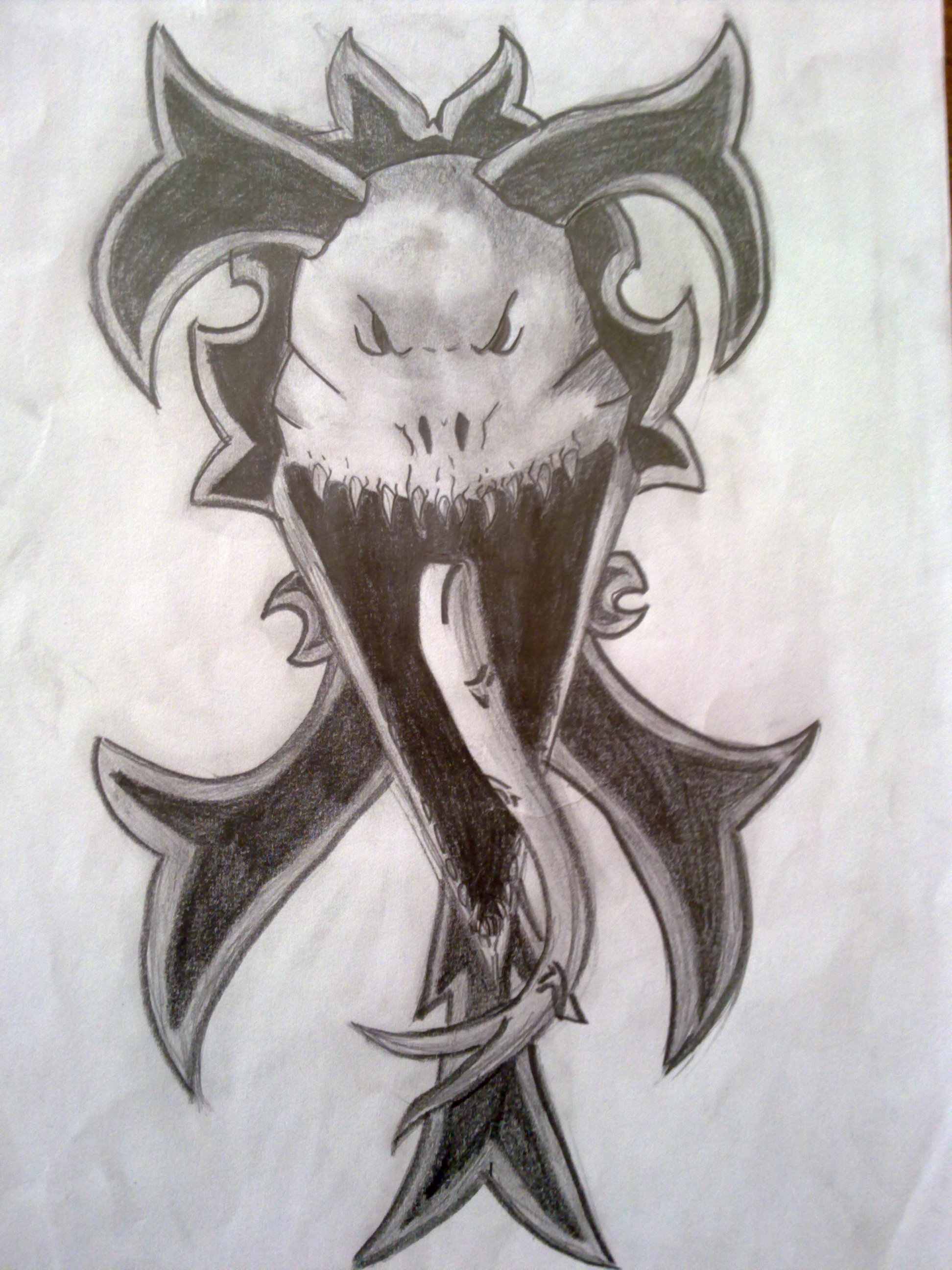 Tribal Dragon Drawing by Vase_nikolov - DragoArt