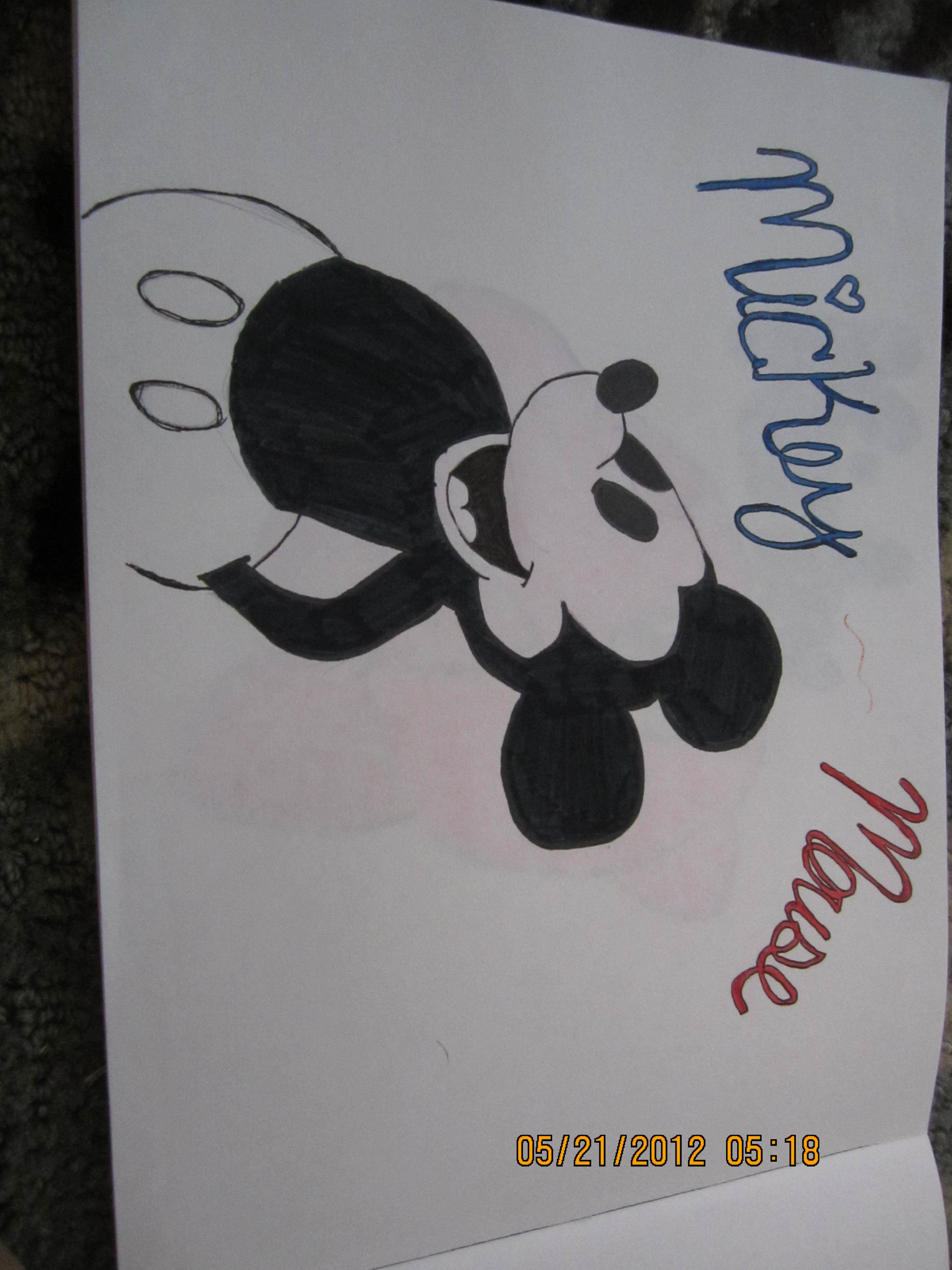 Pic Of Mickey Mouse With Name Drawing by xDNeonSmilexD - DragoArt