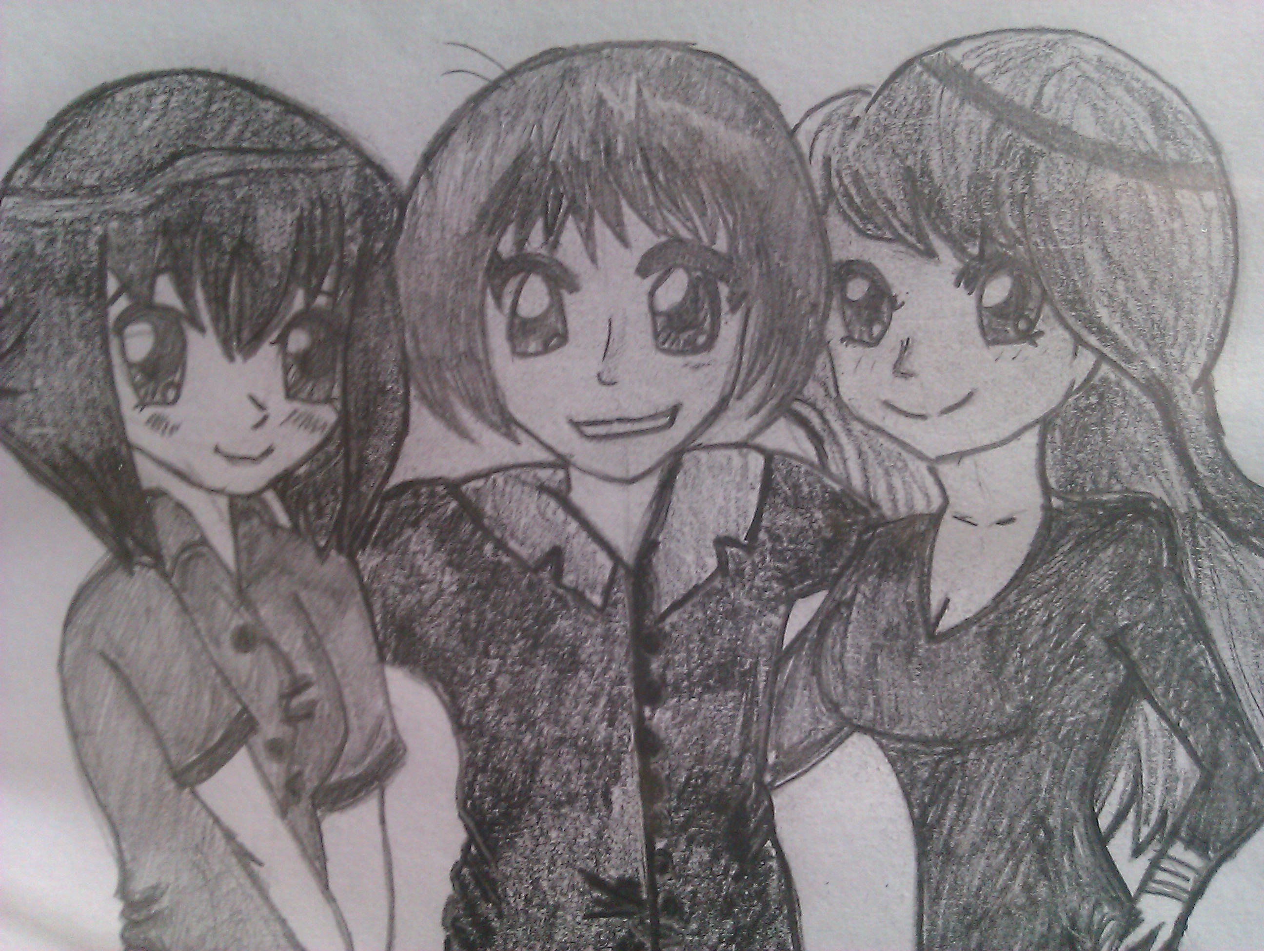 Anime Friends Drawing by bambam6517 - DragoArt