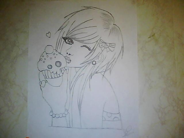 Emo Cartoon Drawing by ToxicCupcake - DragoArt