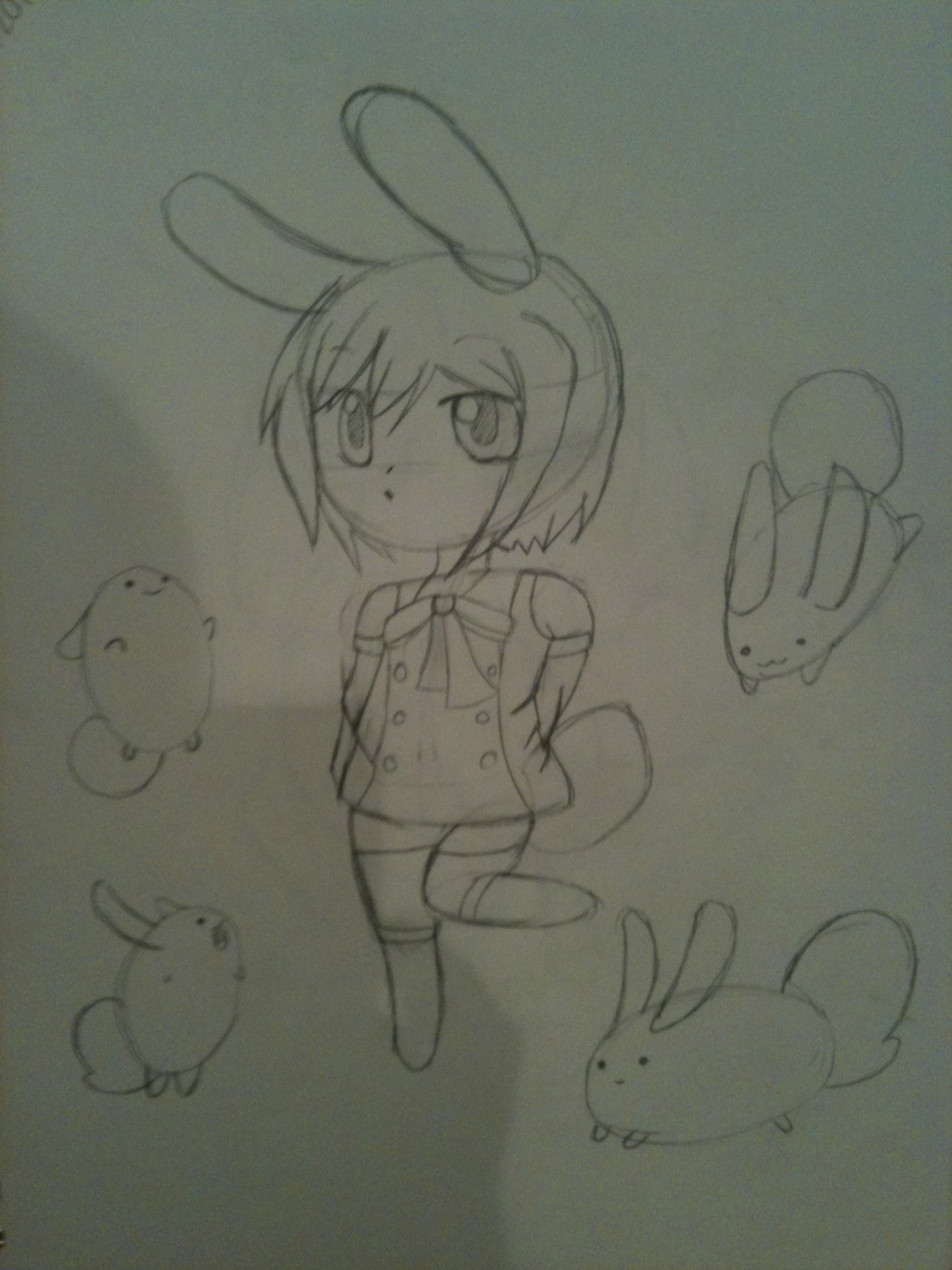 Bunny Girl Drawing by RainbowDashIsColorful - DragoArt