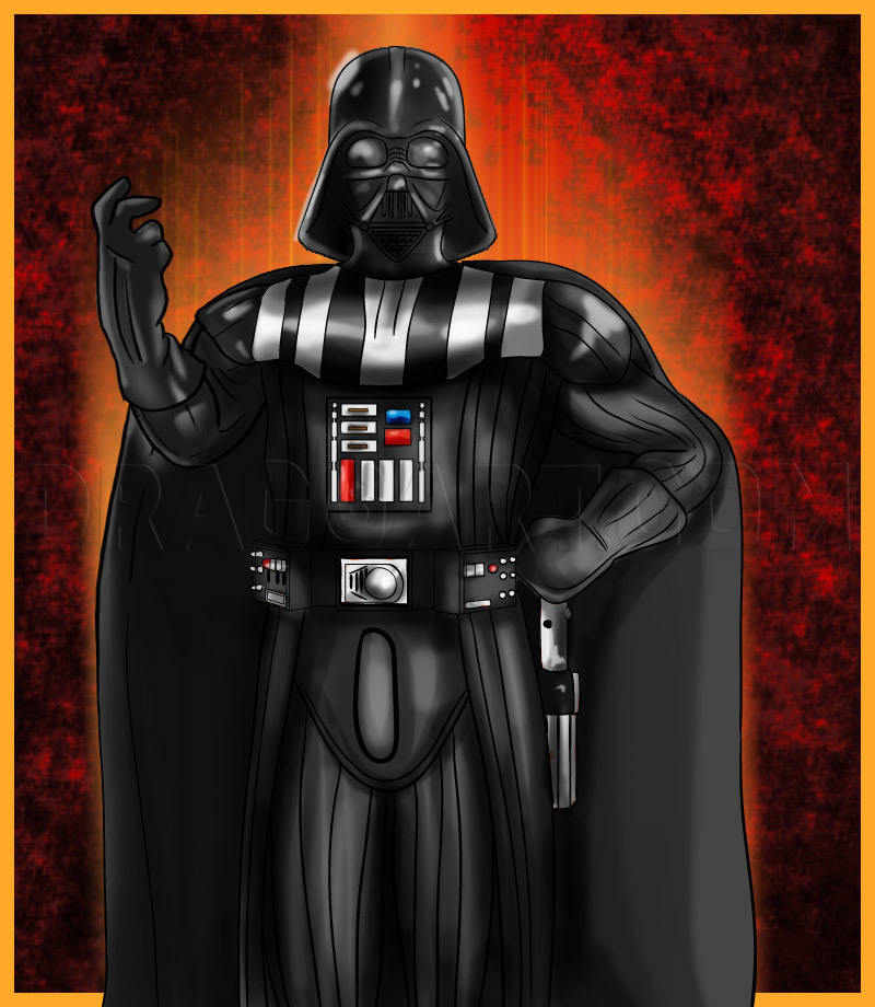 How To Draw Darth Vader By Dawn Dragoart