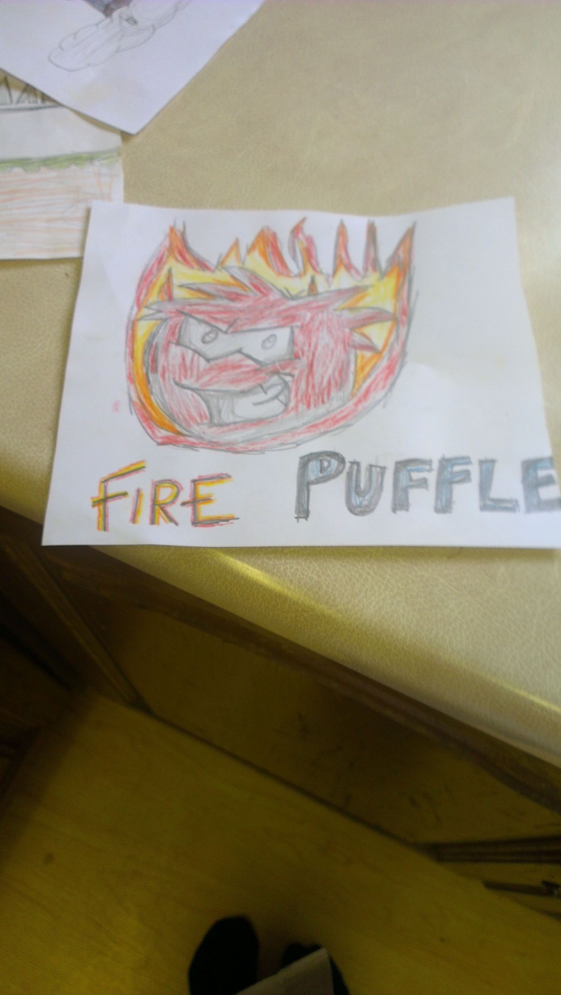 Fire Puffle Drawing by Pufflenyan - DragoArt