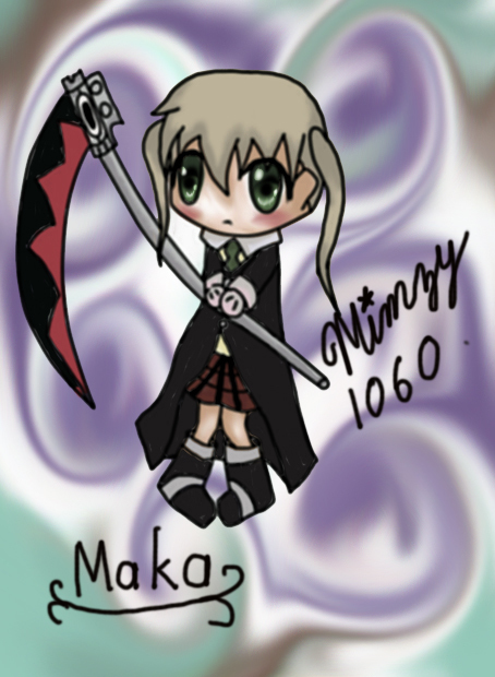 Chibi Maka Albarn Drawing by Mimzy1060 - DragoArt