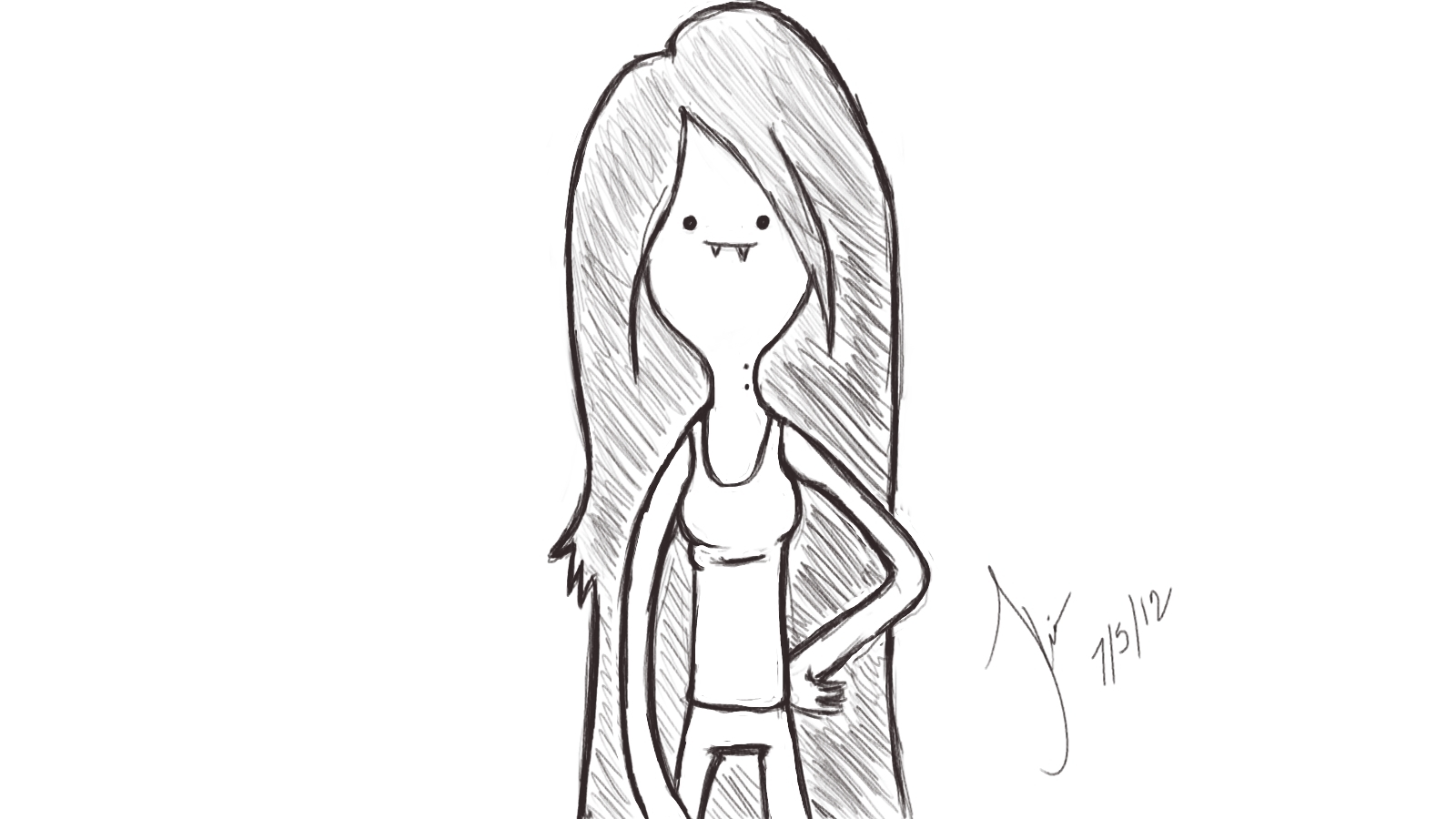 Adventure Time, Marceline Drawing by Wecameasgaiters_ - DragoArt