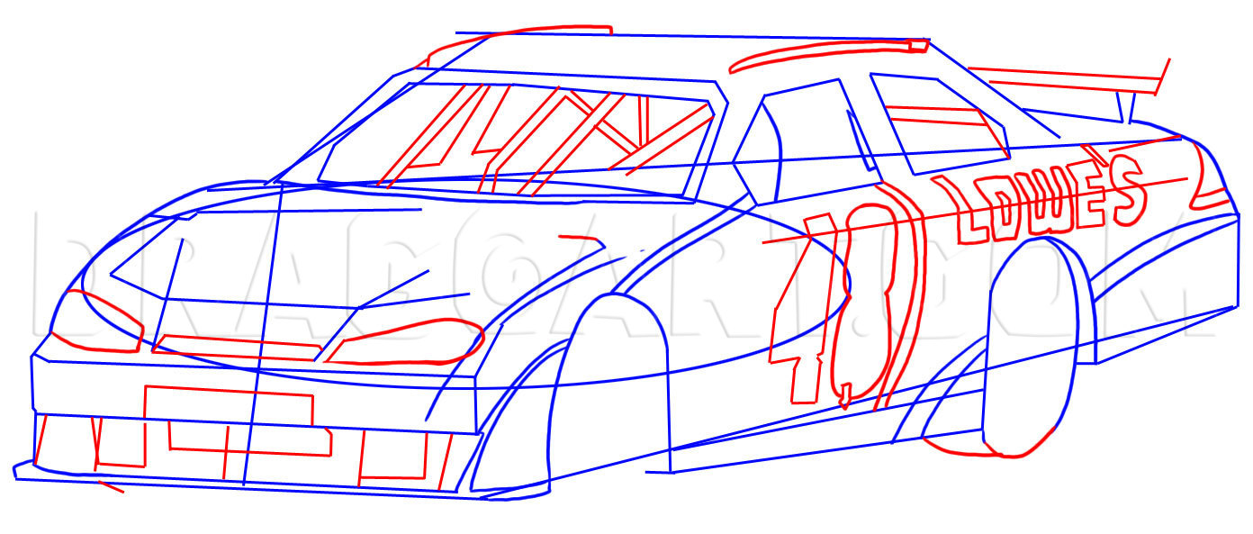 How To Draw A Race Car Step By Step Drawing Guide By Dawn DragoArt