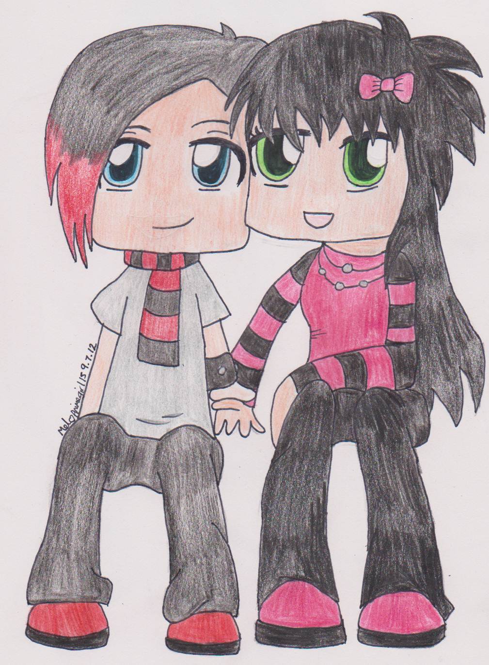 Emo Love Drawing by Animegirl15 - DragoArt