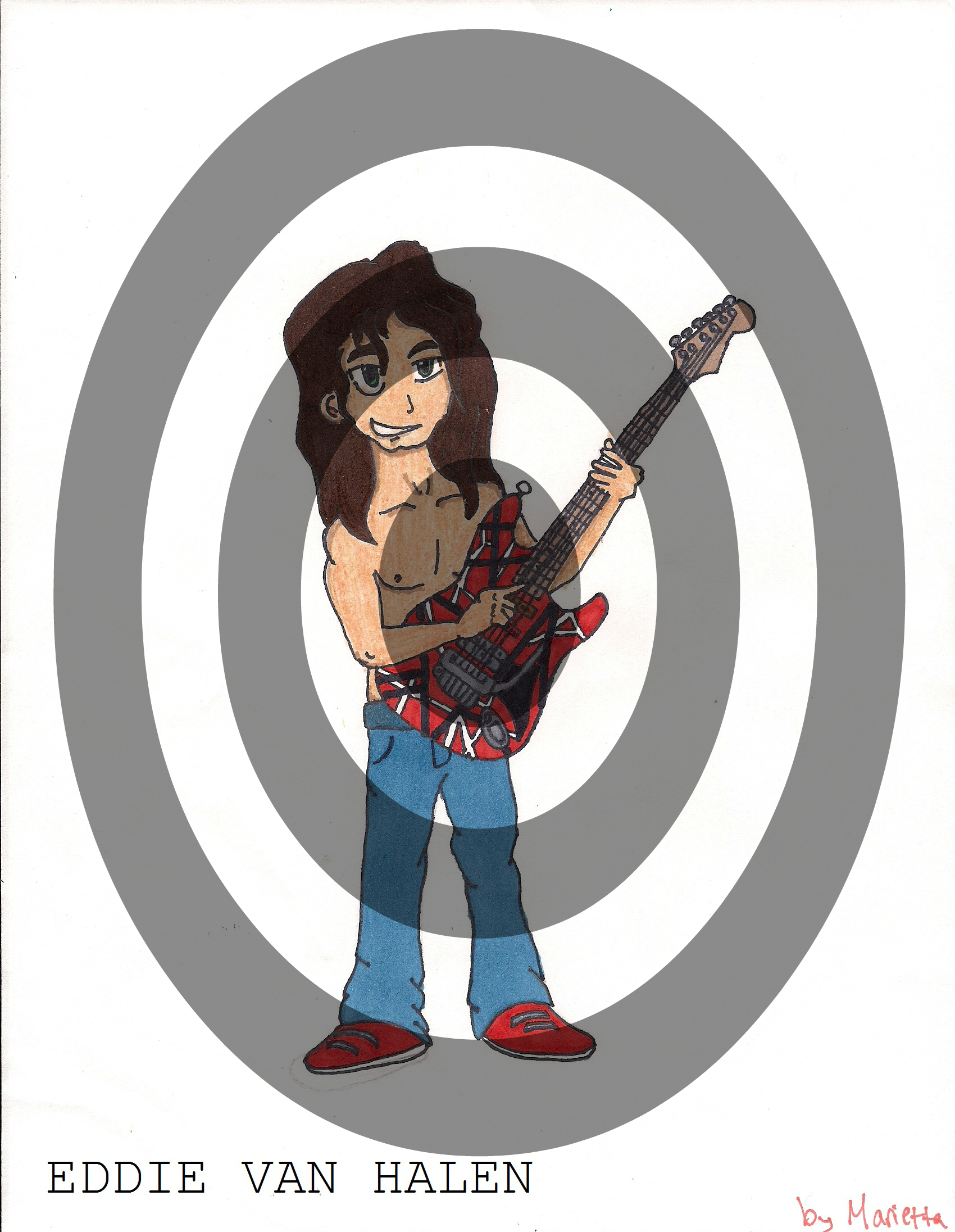 Eddie Van Halen Drawing by MareDaBoxer135 - DragoArt