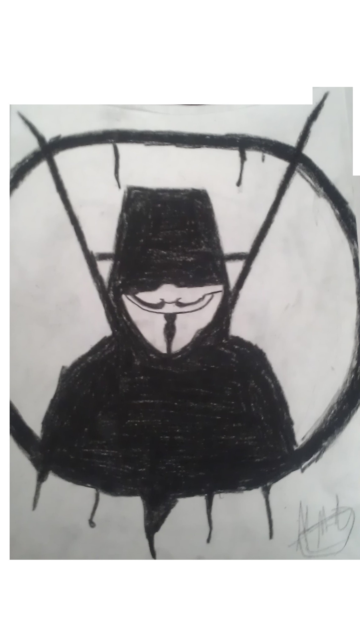 V For Vendetta Drawing by Adonis1789 - DragoArt