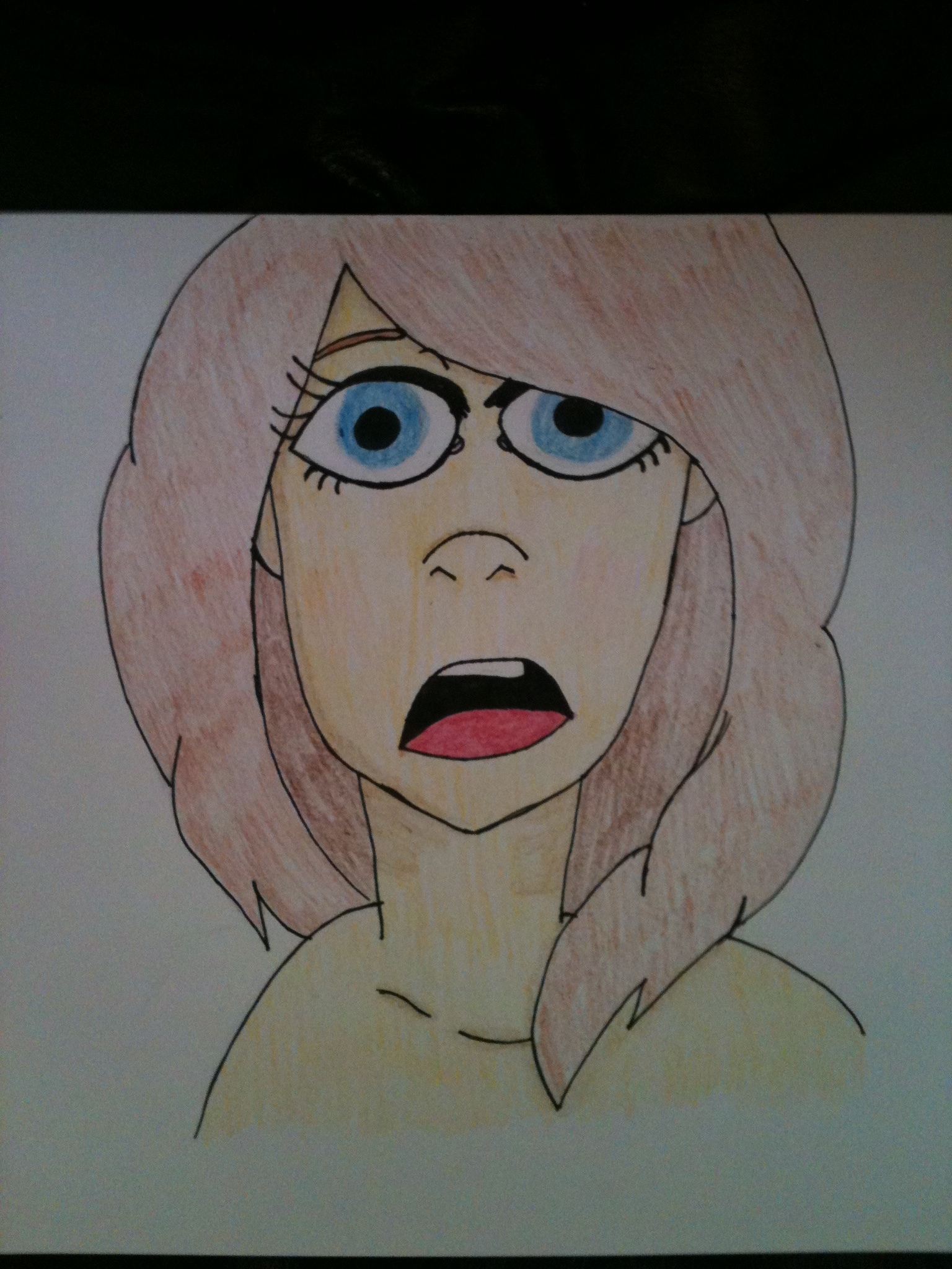 Shocked Face Drawing by RyanRooster - DragoArt