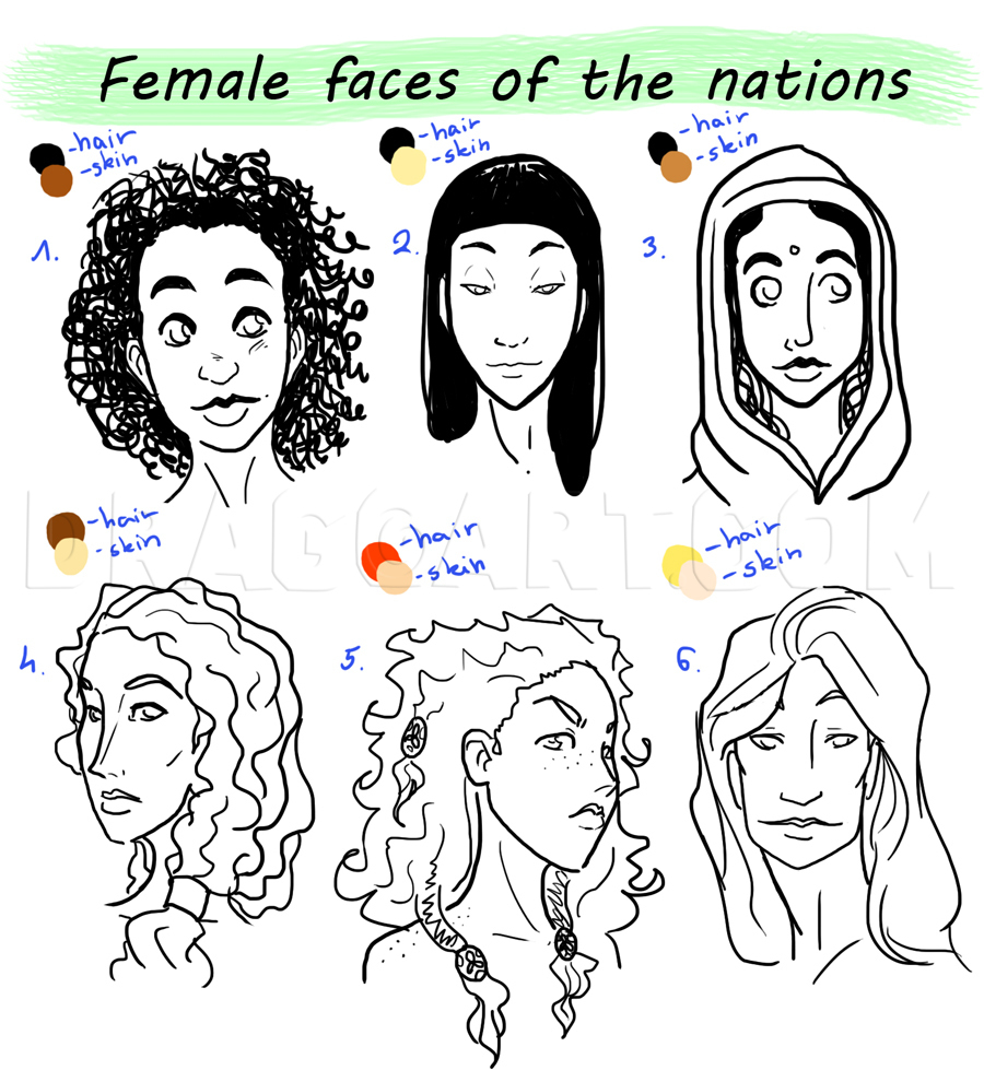 How To Draw A Female Face Step By Step Drawing Guide By NeekoNoir 