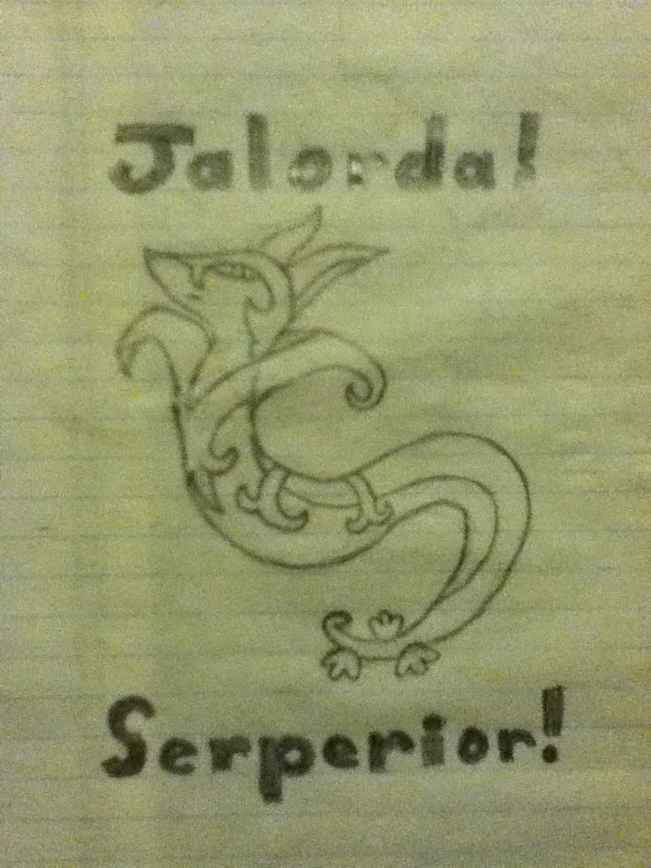 Jalorda Aka Serperior From Pokemon Drawing by queenmeg8 - DragoArt