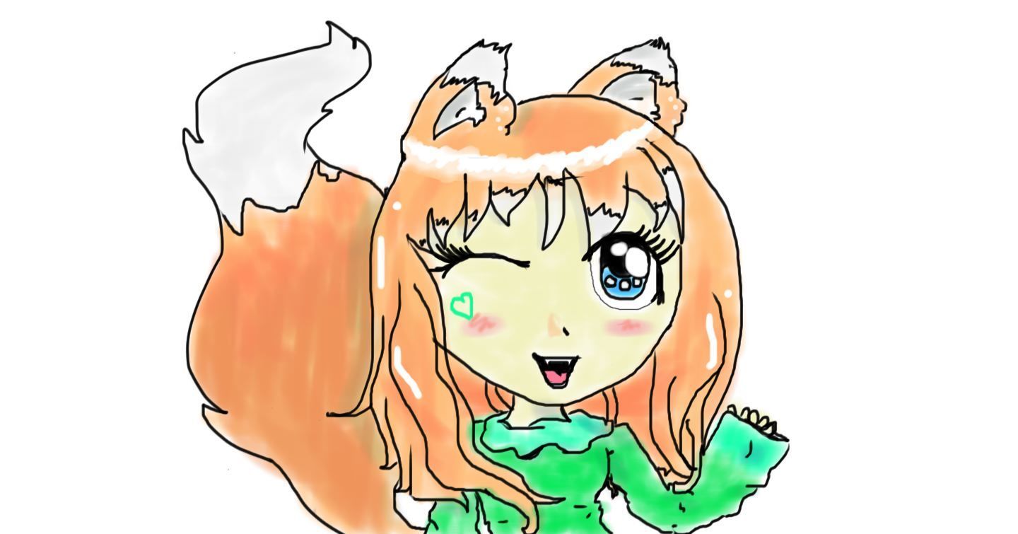 Fox Girl Drawing by BigBlueBubble - DragoArt