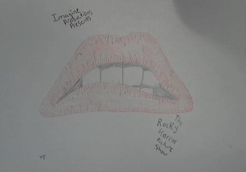 Rocky Horror Lips Drawing by mellove2798 - DragoArt